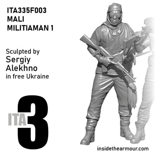 NEW! Inside the Armour ITA335F003 Mali Militia Man 1 (1 Figure / 3D-Printed)