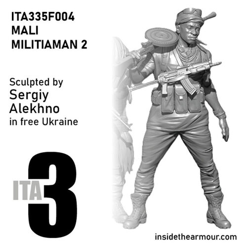 NEW! Inside the Armour ITA335F004 Mali Militia Man 2 (1 Figure / 3D-Printed)