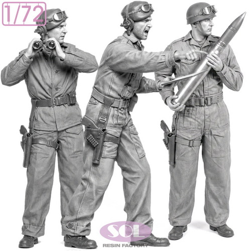 NEW! SOLMODEL MM990 British WWII M10 / Achilles Crew (3 Figures / 3D-Printed)
