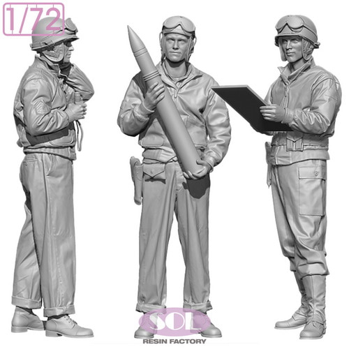 NEW! SOLMODEL MM991 US WWII M10 Wolverine Crew (3 Figures / 3D-Printed)