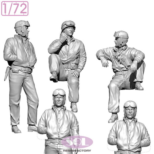 NEW! SOLMODEL MM992 US WWII M4A3E8 Sherman Crew (5 Figures / 3D-Printed)
