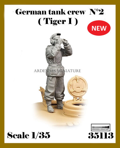 NEW! Ardennes Miniature 35113 German Tank Crew No.2 for Tiger I (1 Figure)