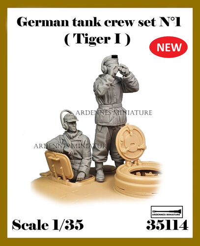 NEW! Ardennes Miniature 35114 German Tank Crew Set No.1 for Tiger I (2 Figures)