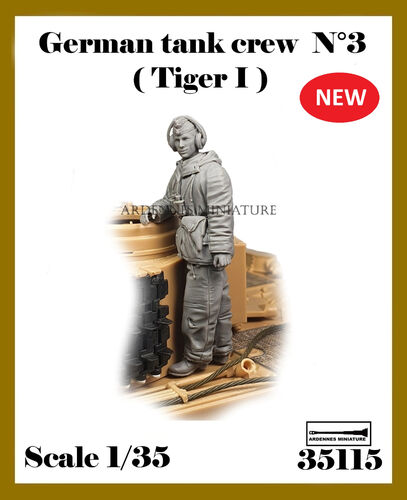 NEW! Ardennes Miniature 35115 German Tank Crew No.3 for Tiger I (1 Figure)