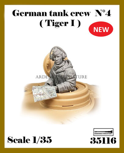 NEW! Ardennes Miniature 35116 German Tank Crew No.4 for Tiger I (1 Figure)