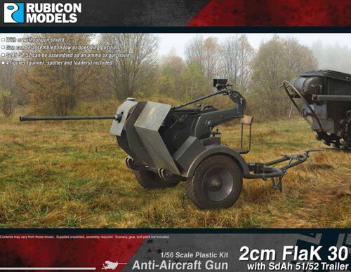 NEW! Rubicon Models 280109 2cm FlaK30 With SdAh 51/52