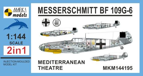 NEW! Mark I Models 144195 Messerschmitt Bf-109 G-6 - Mediterranean Theatre (2in1 Kit)