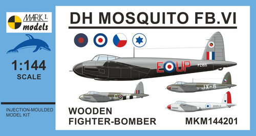 NEW! Mark I Models 144201 de Havilland Mosquito FB.VI - Wooden Fighter-Bomber