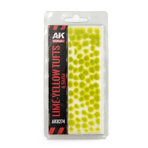 NEW! AK-Interactive 8274 Lime-Yellow Tufts 4,5 mm
