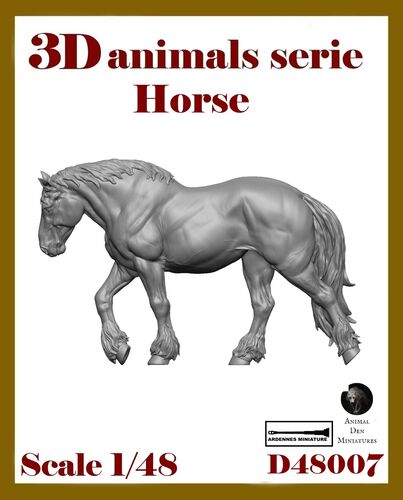 NEW! Ardennes Miniature D48007 Horse - 3D Animal Serie