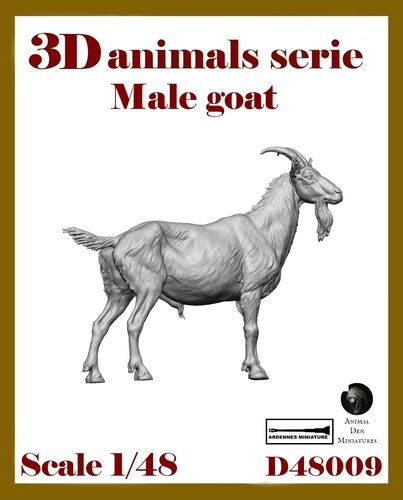 NEW! Ardennes Miniature D48009 Male Goat - 3D Animal Serie