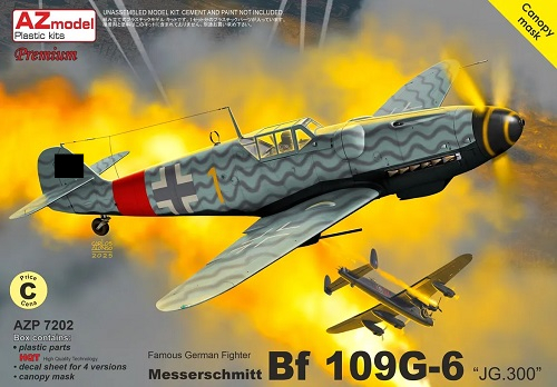 NEW! AZ-Model P7202 Messerschmitt Bf-109 G-6 - JG.300 (Premium Edition)