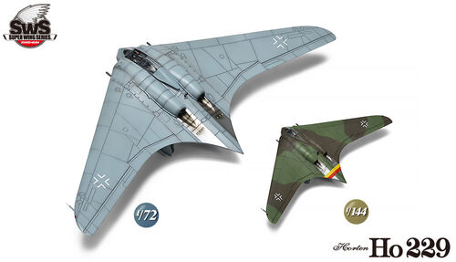 NEW! Zoukei Mura SWS72-01-144 Horten Ho.229 (2 Planes in 2 Scales)