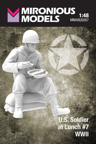NEW! Mironious Models 48US007 US WWII Soldier at Lunch No.7 (1 Figure)