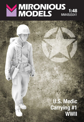 NEW! Mironious Models 48US041 US WWII Medic Carrying No.1 (1 Figure)