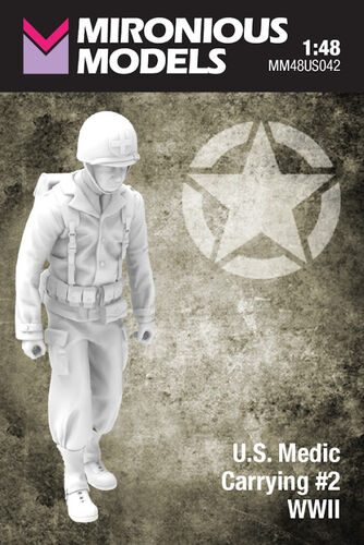 NEW! Mironious Models 48US042 US WWII Medic Carrying No.2 (1 Figure)
