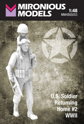 NEW! Mironious Models 48US055 US WWII Soldier Returning Home No.2 (2 Figures)