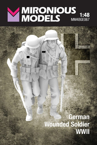 NEW! Mironious Models 48GE067 German WWII Wounded Soldier (2 Figures)