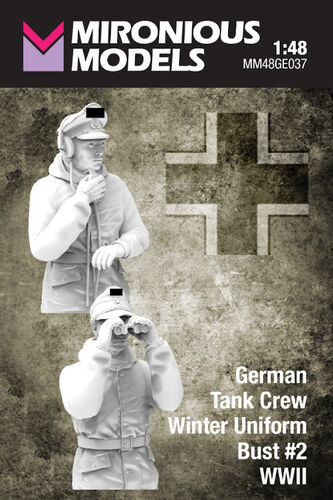 NEW! Mironious Models 48GE037 German WWII Tank Crew - Winter Uniform Bust No.2 (2 Half-Figures)