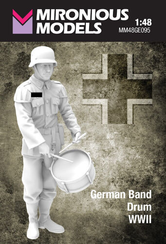 NEW! Mironious Models 48GE095 German WWII Band Drum (1 Figure)