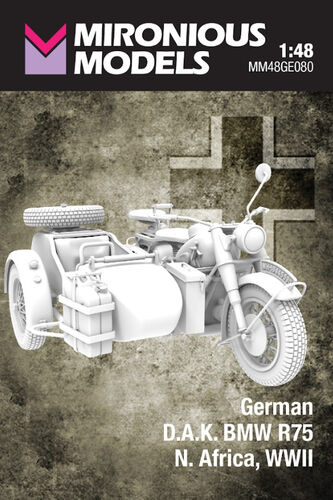 NEW! Mironious Models 48GE080 German WWII DAK BMW R75