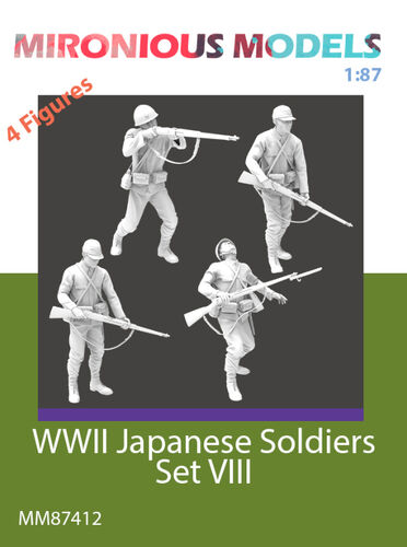 NEW! Mironious Models 87412 Japanese WWII Soldiers Set VIII (4 Figures)