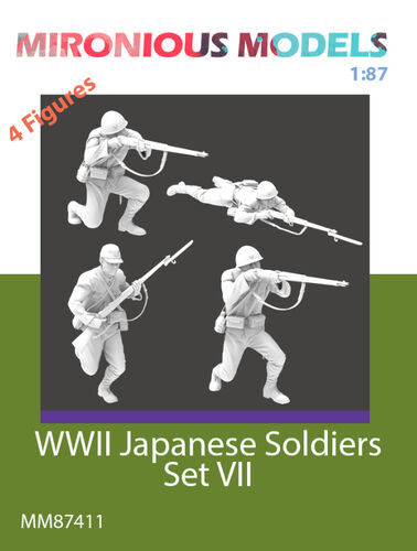 NEW! Mironious Models 87411 Japanese WWII Soldiers Set VII (4 Figures)