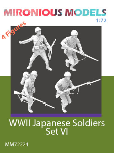 NEW! Mironious Models 72224 Japanese WWII Soldiers Set VI (4 Figures)