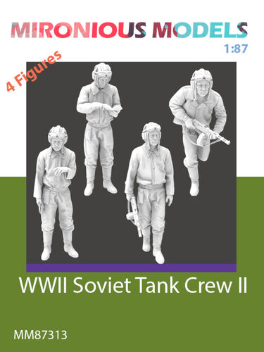 NEW! Mironious Models 87313 WWII Soviet Tank Crew IΙ (4 Figures)