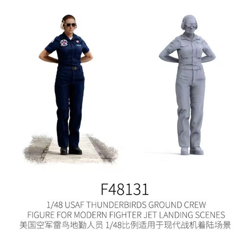 NEW! Galaxy-Model F48131 USAF Thunderbirds Ground Crew Figure for Modern Fighter Jet Landing Scenes (1 Figure)