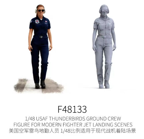 NEW! Galaxy-Model F48133 USAF Thunderbirds Ground Crew Figure for Modern Fighter Jet Landing Scenes (1 Figure)
