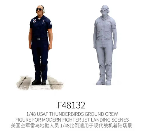 Galaxy-Model F48132 USAF Thunderbirds Ground Crew Figure for Modern Fighter Jet Landing Scenes (1 Figure)