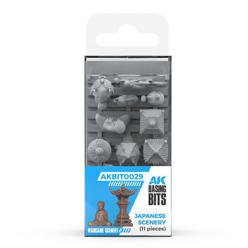 NEW! AK-Interactive AKBIT0029 Japanese Scenery (3D-Printed / 11 pcs)