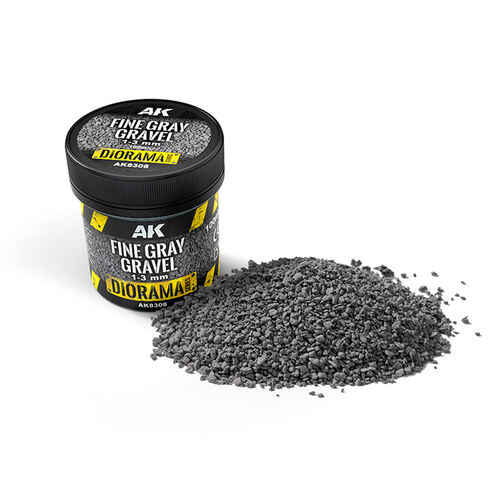 NEW! AK-Interactive 8308 Fine Gray Gravel 1-3 mm