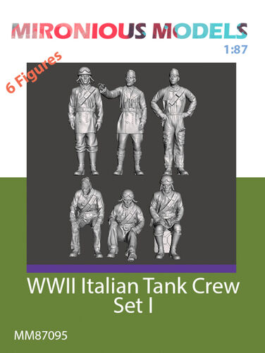 NEW! Mironious Models 87095 Italian WWII Tank Crew Set I (6 Figures)