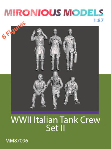 NEW! Mironious Models 87096 Italian WWII Tank Crew Set II (6 Figures)
