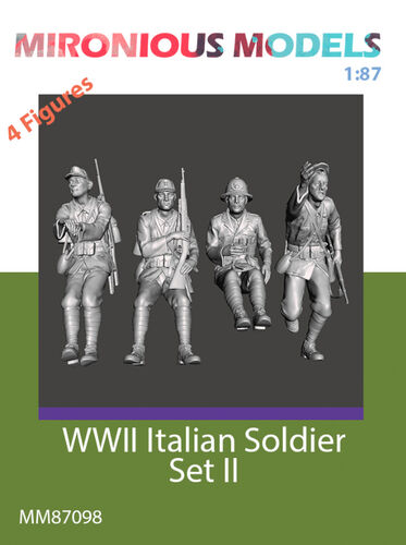 NEW! Mironious Models 87098 Italian WWII Soldier Set II (4 Figures)