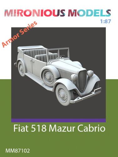 NEW! Mironious Models 87102 Fiat 518 Mazur Cabrio (3D-Printed)