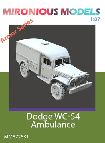 NEW! Mironious Models 87231 Dodge WC-54 Ambulance (3D-Printed)