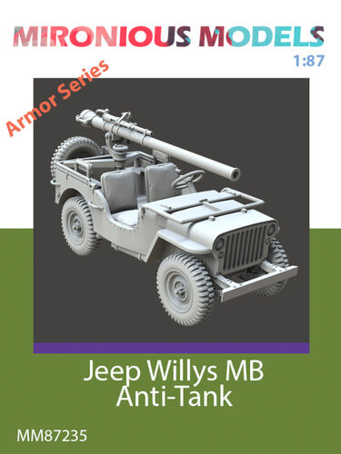 NEW! Mironious Models 87235 Jeep Willys MB Anti-Tank