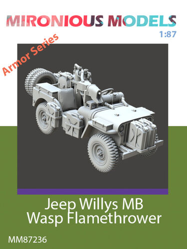NEW! Mironious Models 87236 Jeep Willys MB Wasp Flamethrower