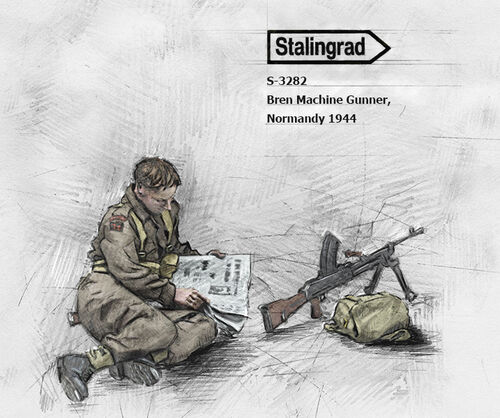 NEW! Stalingrad 3282 Bren Machine Gunner - Normandy 1944 (1 Figure)