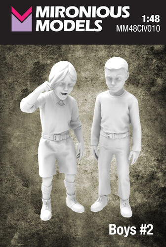 NEW! Mironious Models 48CIV010 Boys No.2 (2 Figures / 3D-Printed)