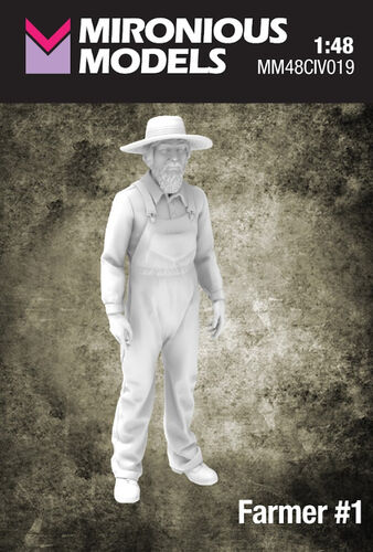 NEW! Mironious Models 48CIV019 Farmer No.1 (1 Figure / 3D-Printed)
