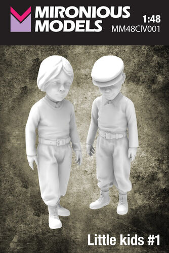 Mironious Models 48CIV001 Little Kids No.1 (2 Figures / 3D-Printed)