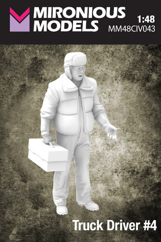 NEW! Mironious Models 48CIV043 Truck Driver No.4 (1 Figure / 3D-Printed)
