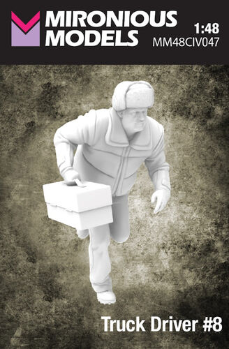 NEW! Mironious Models 48CIV047 Truck Driver No.8 (1 Figure / 3D-Printed)