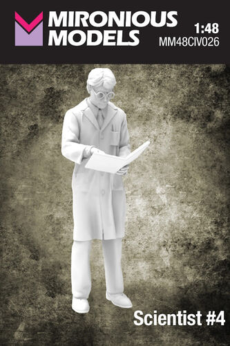 NEW! Mironious Models 48CIV026 Scientist No.4 (1 Figure / 3D-Printed)