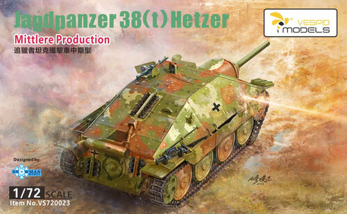 NEW! Vespid Models 720023 Jagdpanzer 38(t) Hetzer - Mid Production