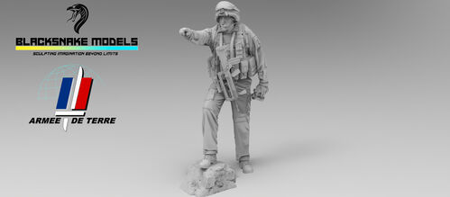 NEW! BlackSnake Model FR-18 French Soldier on Patrol in Afghanistan No.4 (1 Figure)